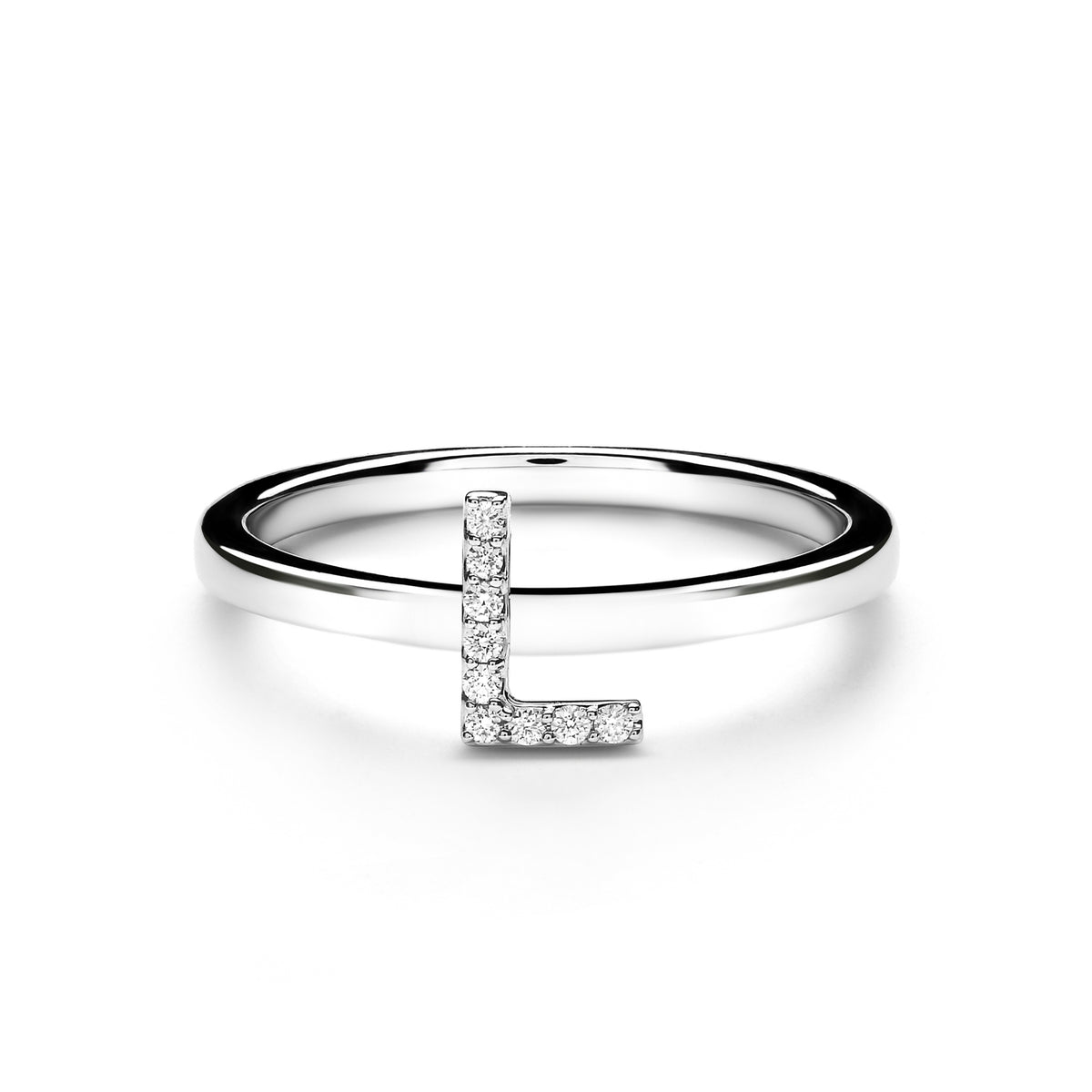 L Alphabet Diamond Ring (P1812100024) – Lino & Sons Jewellery